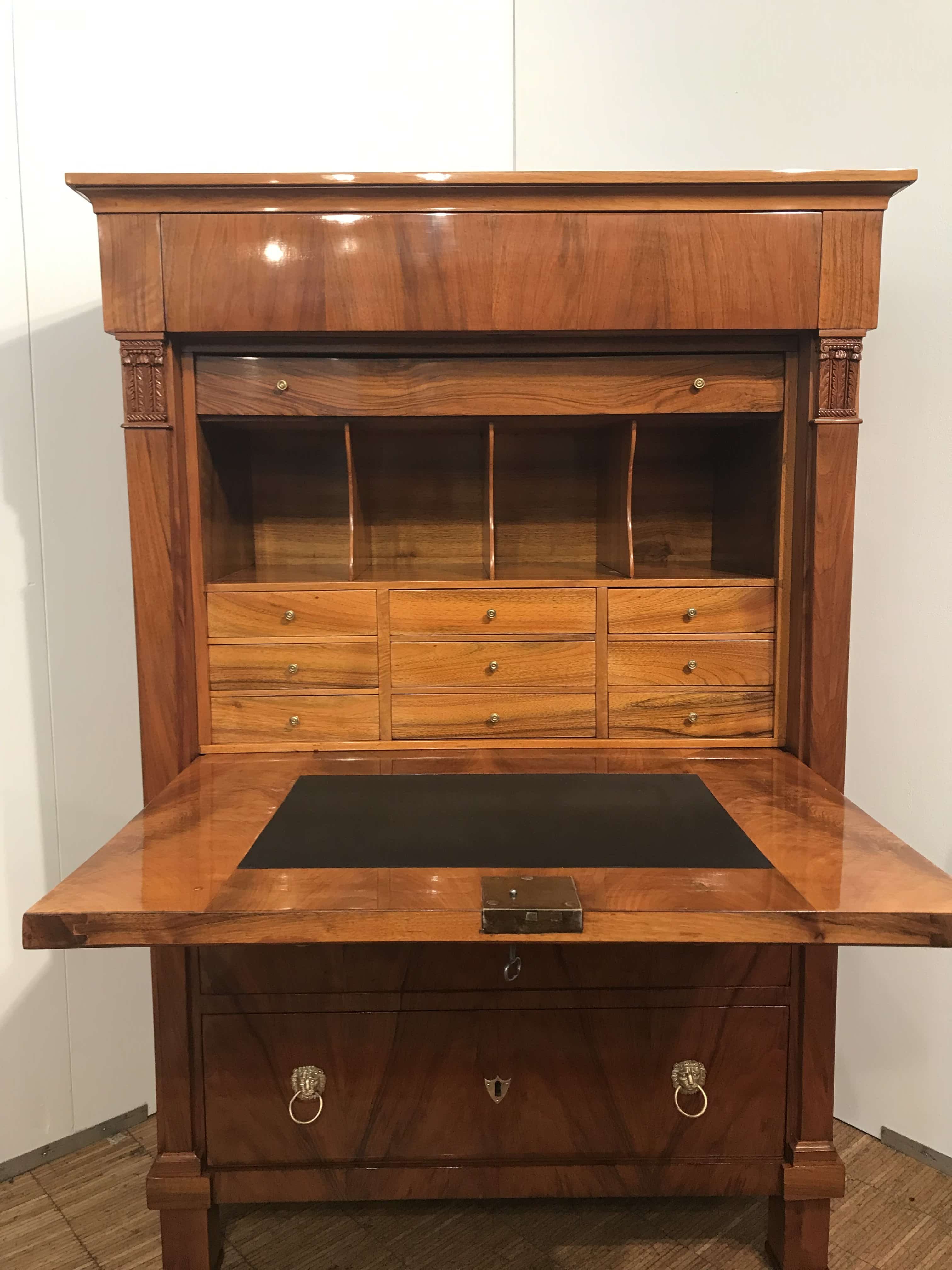 Antique Drop Front Desk, France 1830 walnut-styylish