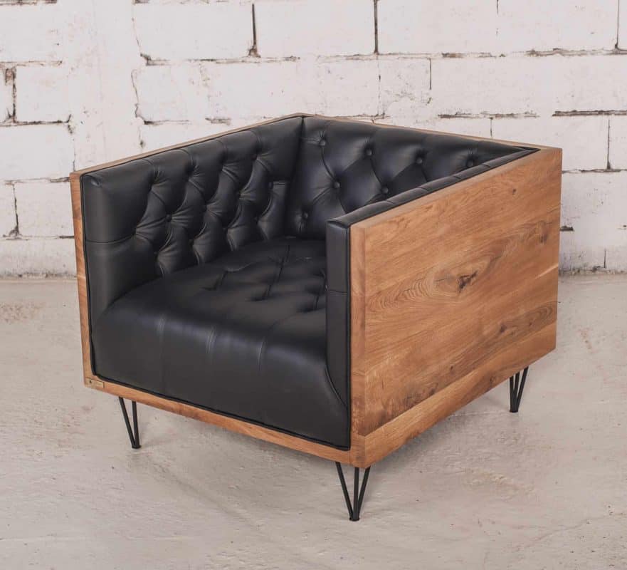 Reclaimed Wood Armchair, European Contemporary Design, Hand Made - Styylish