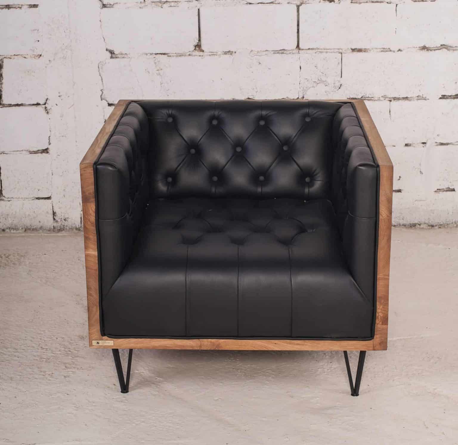 Reclaimed Wood Armchair, European Contemporary Design, Hand Made - Styylish