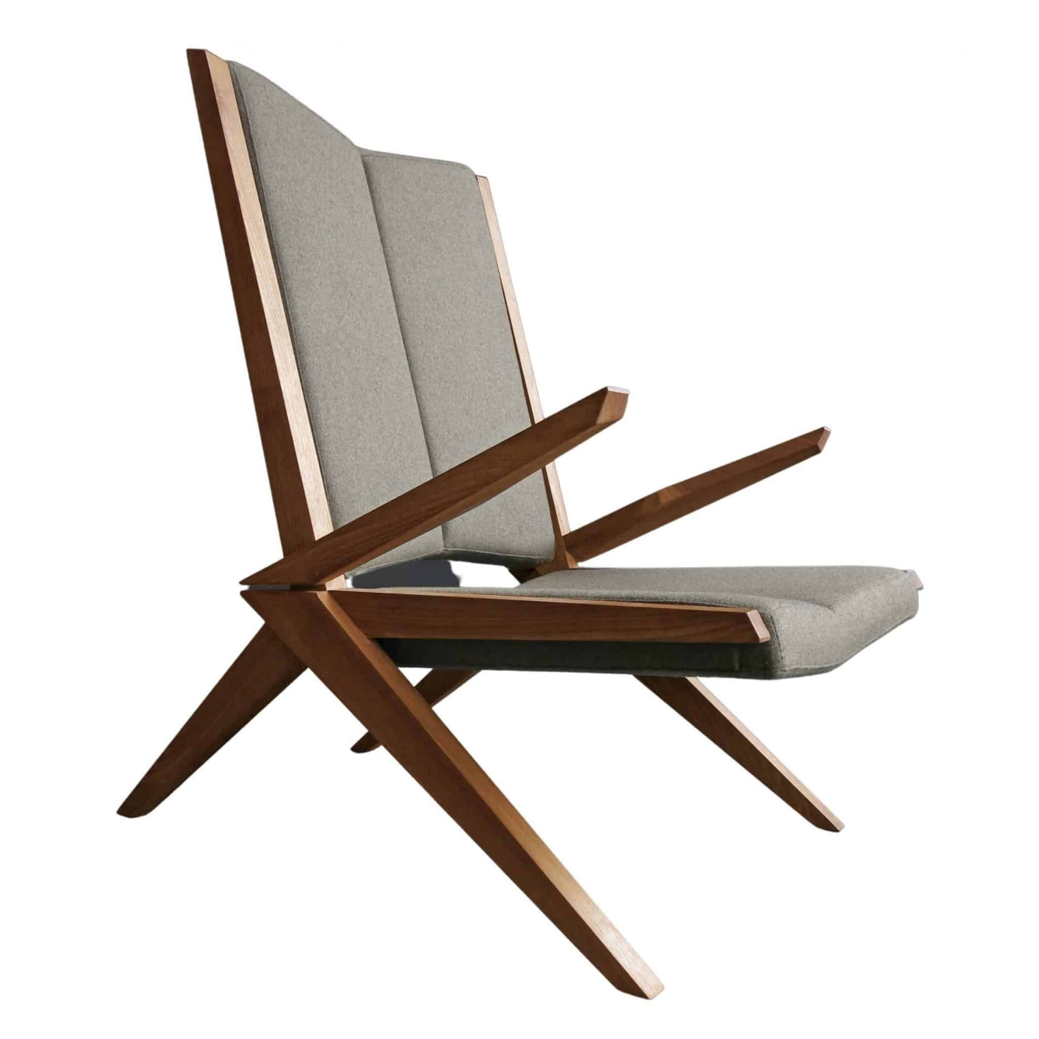 Modern Lounge Chair with Footstool, Custom made in France - Styylish