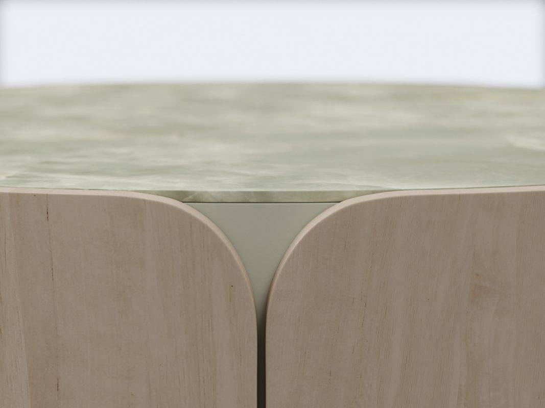 Ligt Colored Coffee Table "Bloom"- Design Furniture for Sale- Styylish