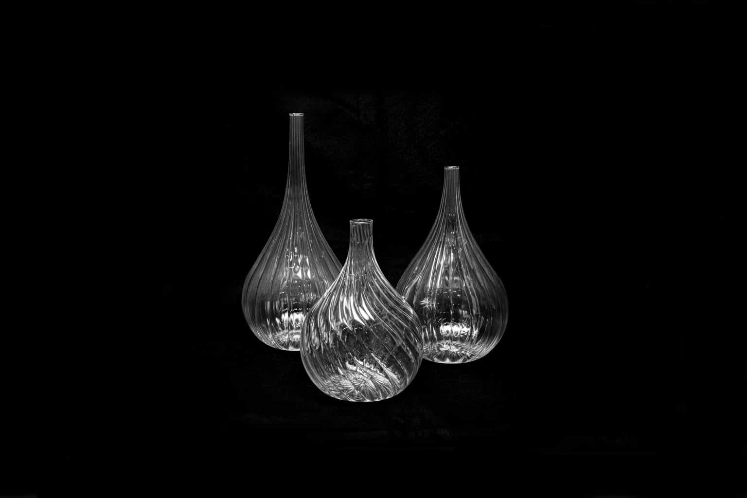 Venice Glass Vase Set Contemporary Glass For Sale Styylish