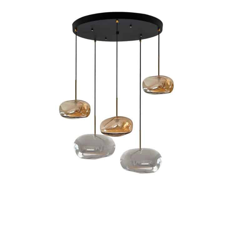Round Pebble Glass Suspension Lamp- Lighting for Sale- Styylish