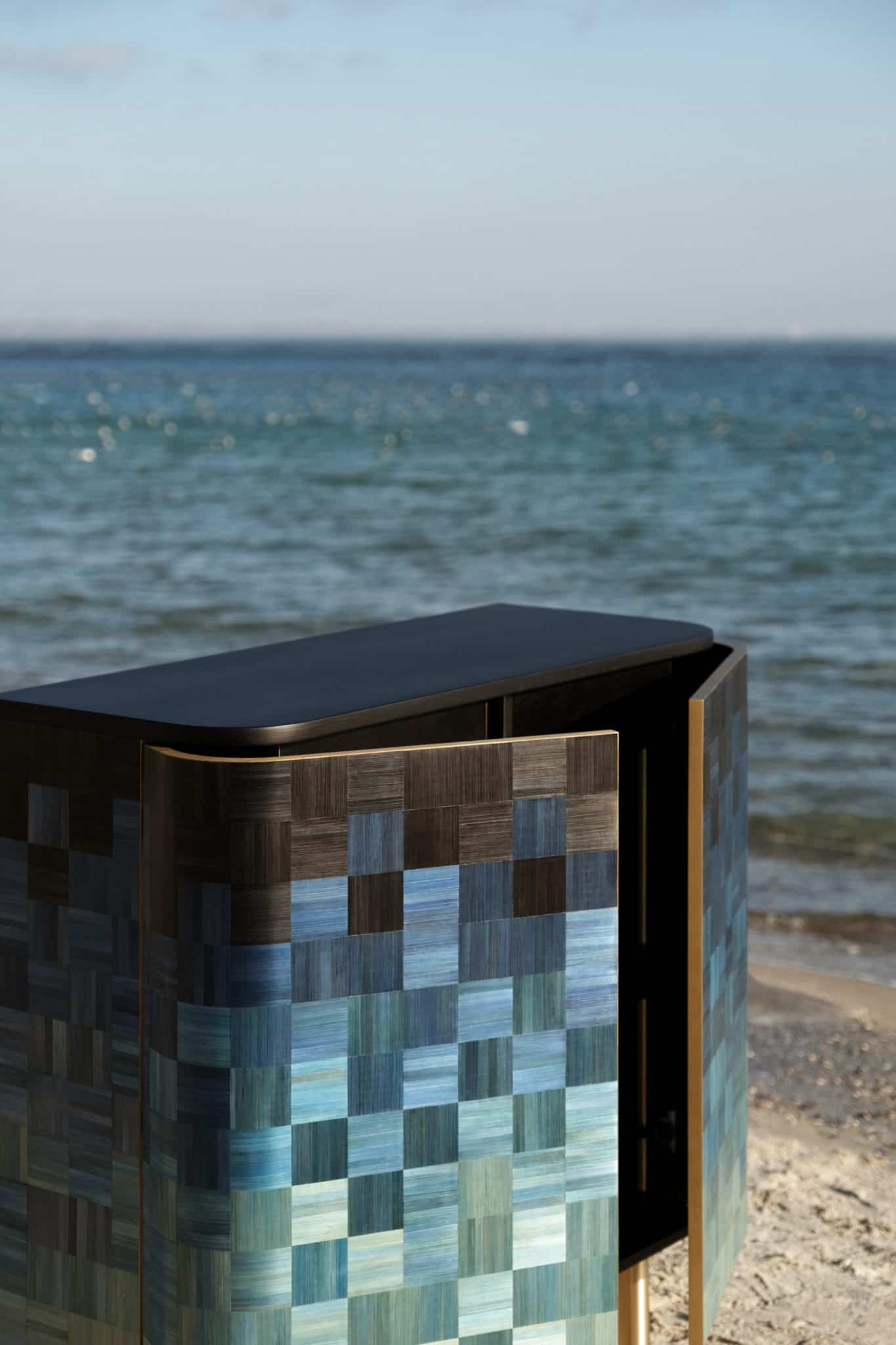 Natura Straw Marquetry Cabinet- for Sale- Styylish