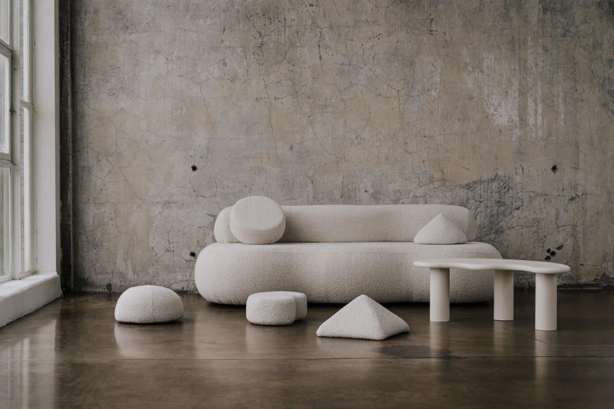 Hemisphere-Shaped Boucle Pillow- Modern Pillows for Sale- Styylish