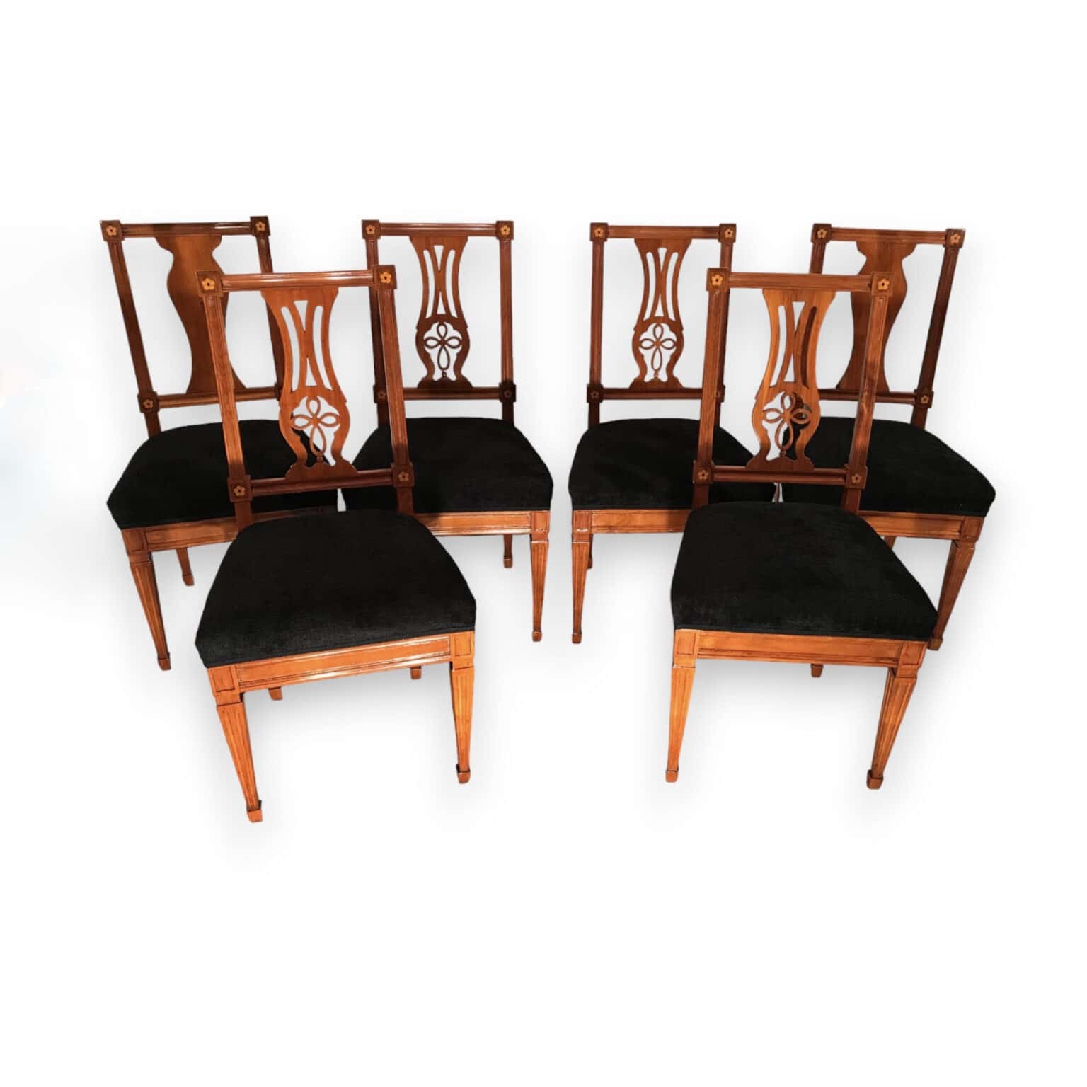 Set of Six Neoclassical Chairs, South Germany 1800 - Styylish