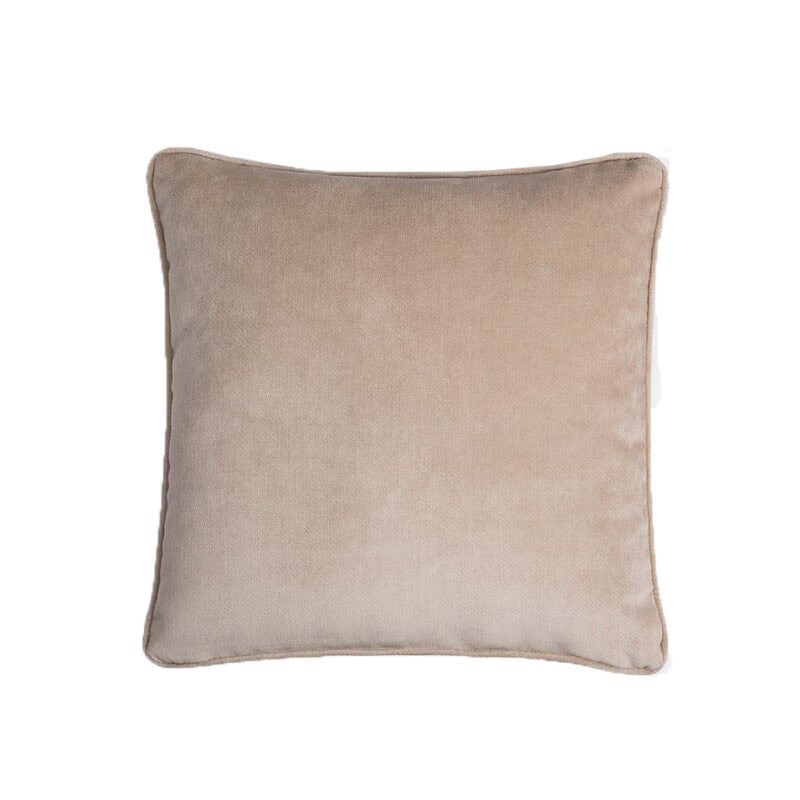 Happy Frame Collection Cushion Velvet with Beige Piping - Styylish