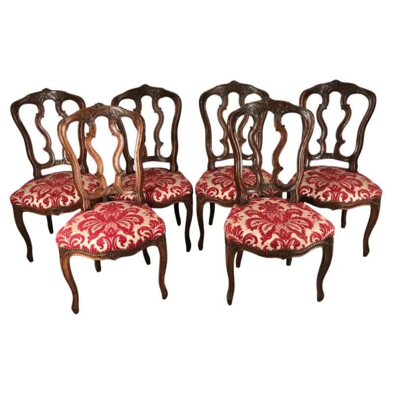 Set of Six French Baroque Chairs, 1760 - Styylish